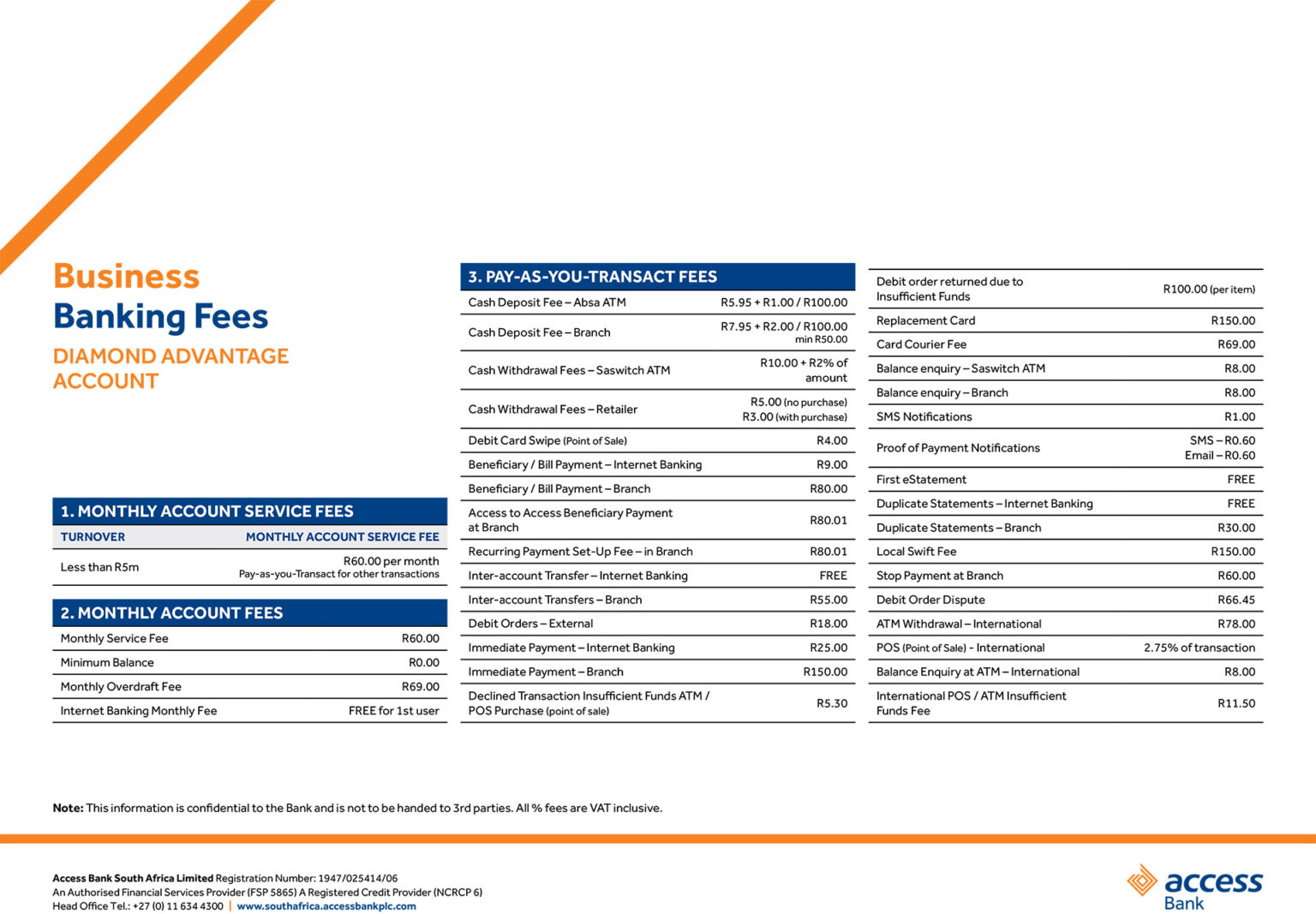 Rates & Fees - Access Bank South Africa